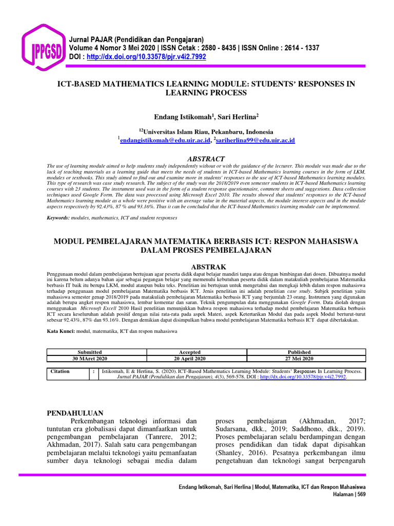 Module of Ict Based Learning Mathematics | PDF