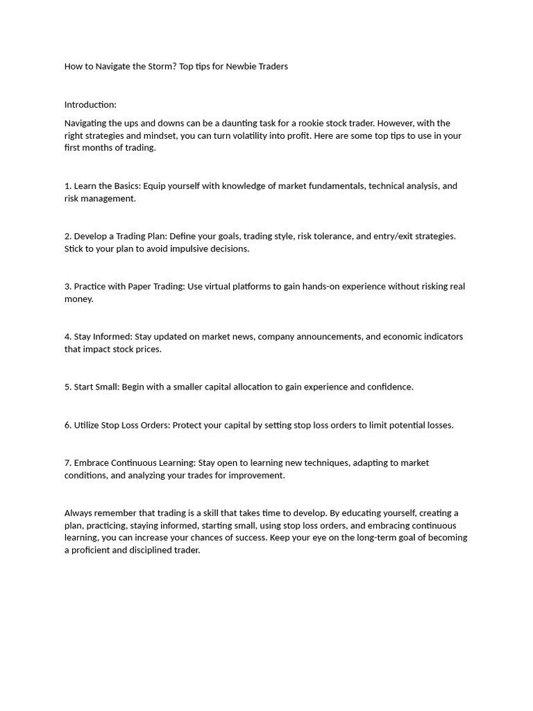 How To Navigate The Storm | PDF
