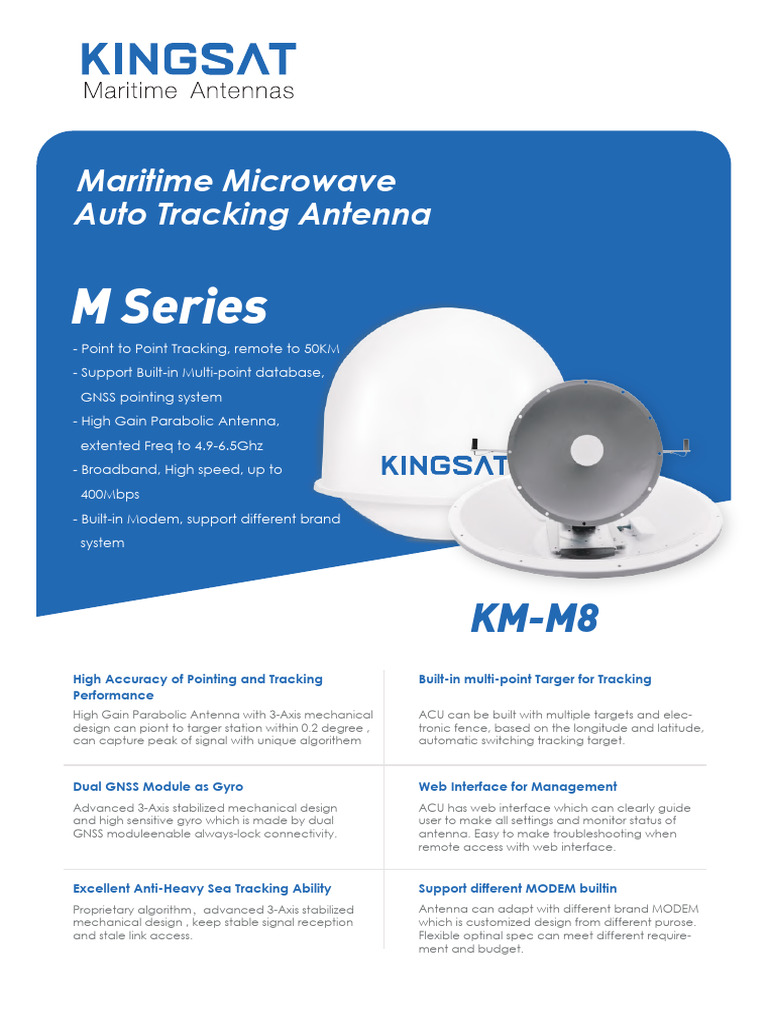 2022 Kingsat Brochure of Microwave Tracking Antenna m8 | PDF | Antenna ...