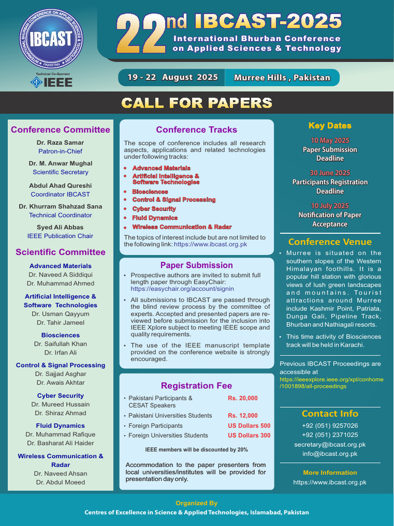 CFP Ibcast 2025 | PDF | Artificial Intelligence | Intelligence (AI ...