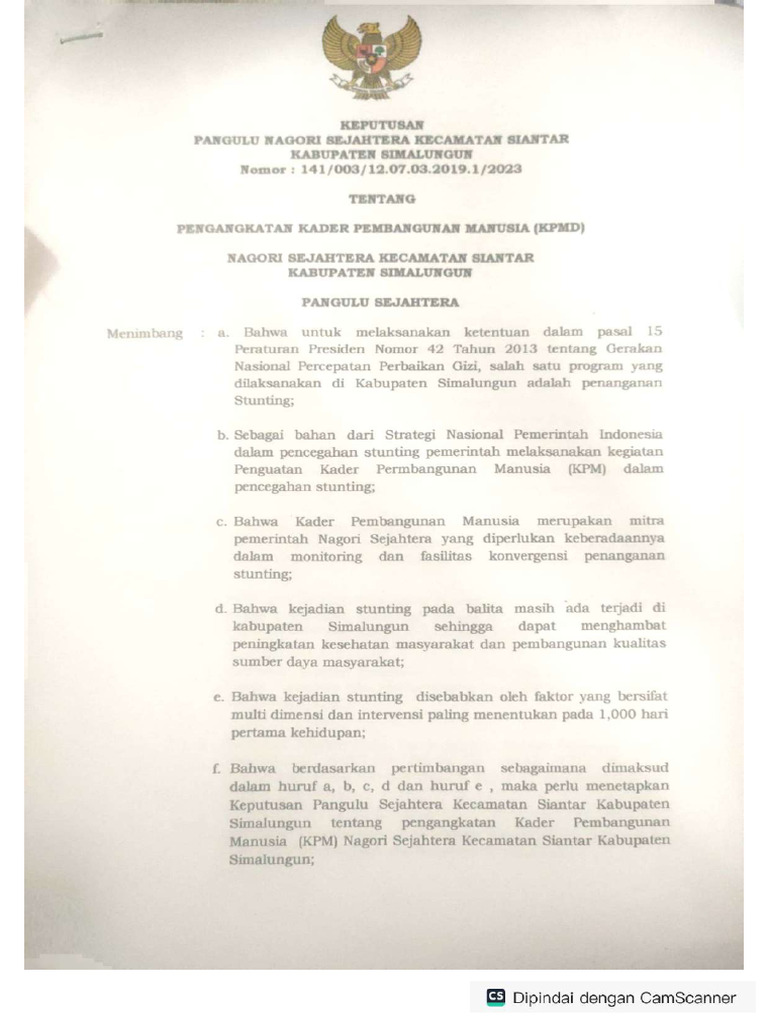 SK Kader Sejahtera | PDF