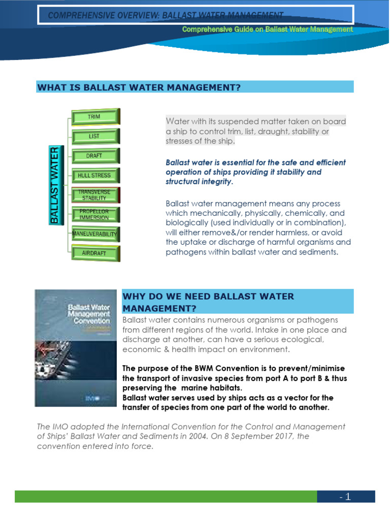 Ballast Water Management Overview | PDF | Invasive Species ...