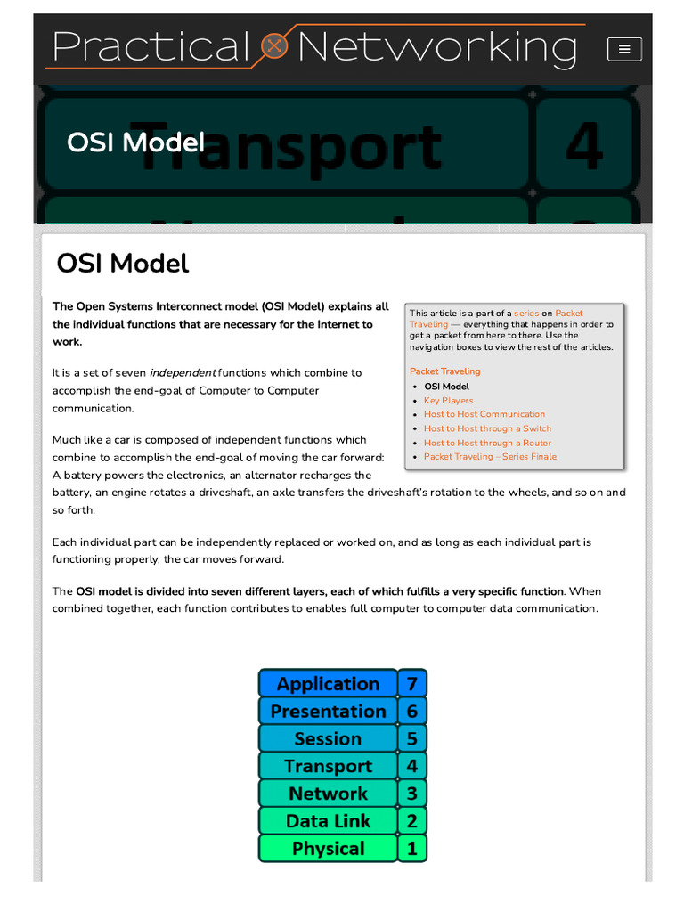 OSI Model | PDF | Osi Model | Computer Network