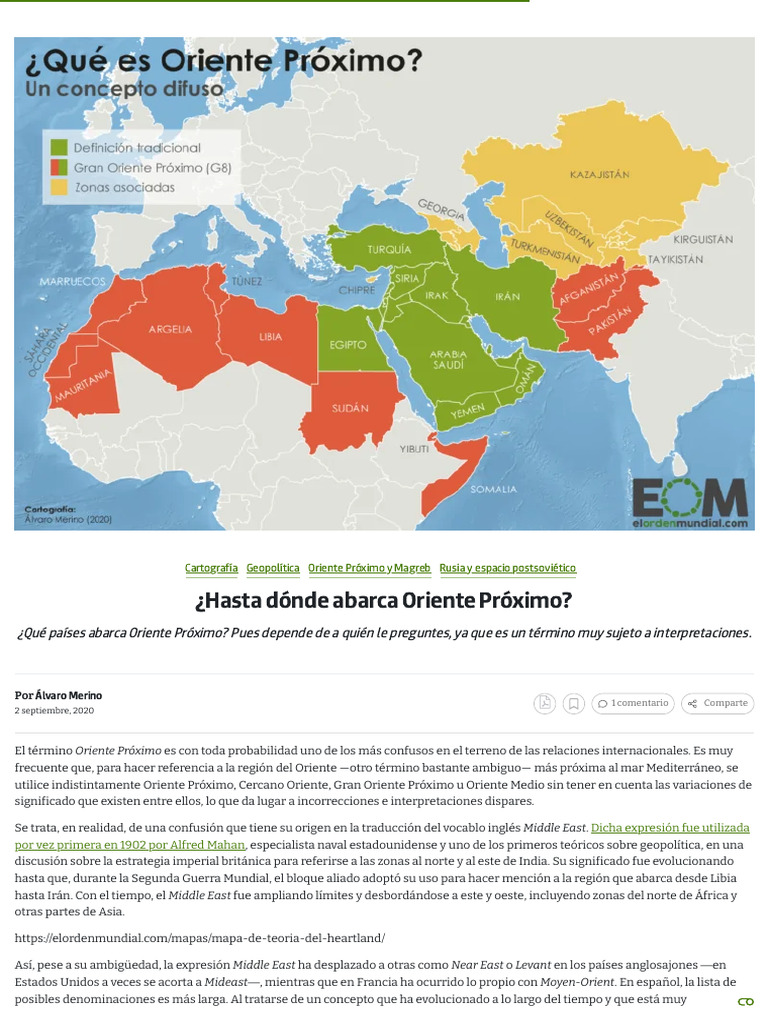 Mapa y Alcance del Oriente Próximo | PDF | Cerca del este
