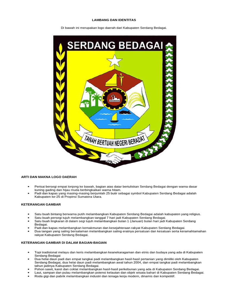 Logo dan Makna Kabupaten Sergai | PDF