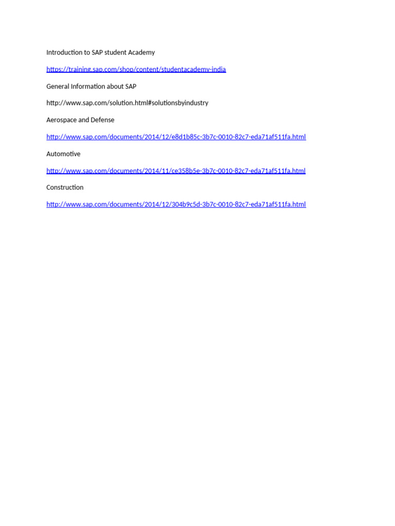 SAP Student Academy Overview | PDF