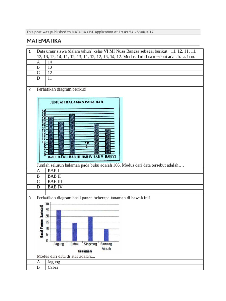 Master Template Soal Matematika | PDF