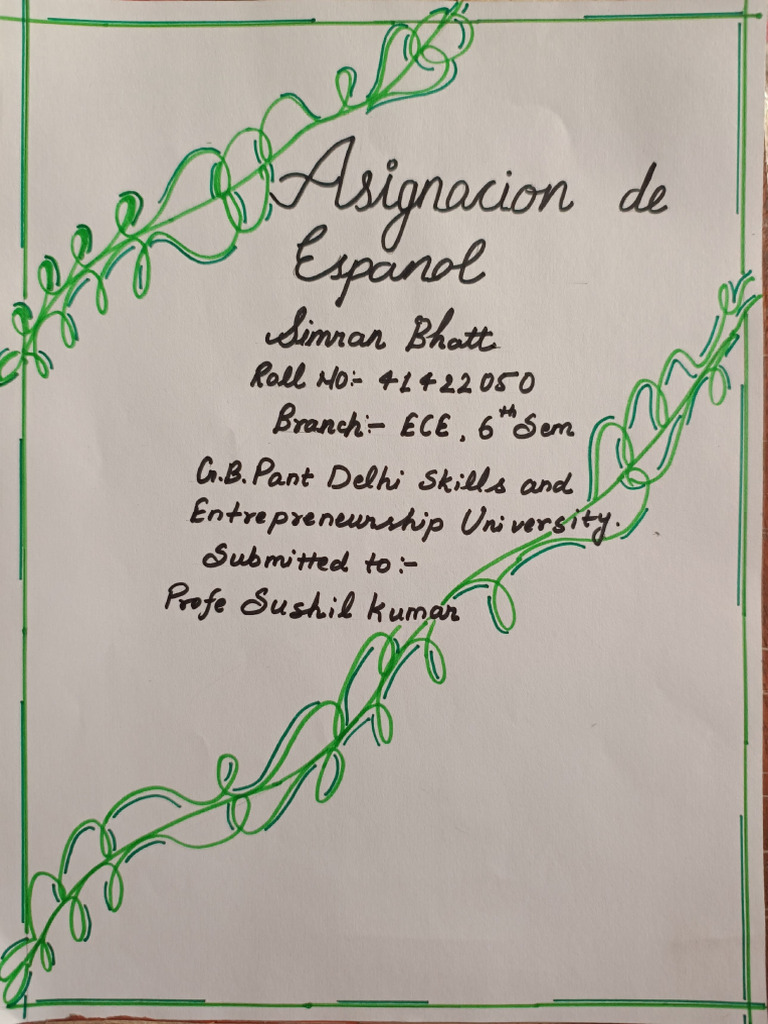 Spanish Assignment | PDF