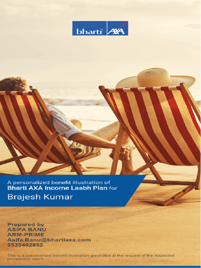 Brajesh Kumar - Bharti AXA Income Laabh Plan | PDF