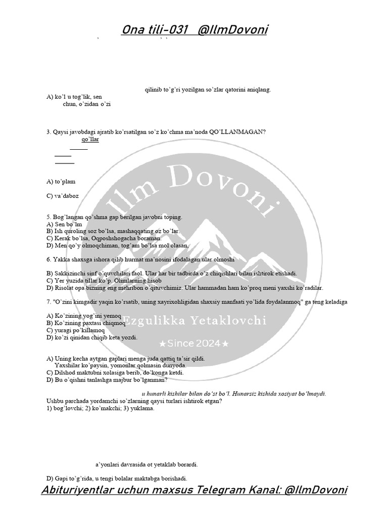 Ona Tili 031 | PDF