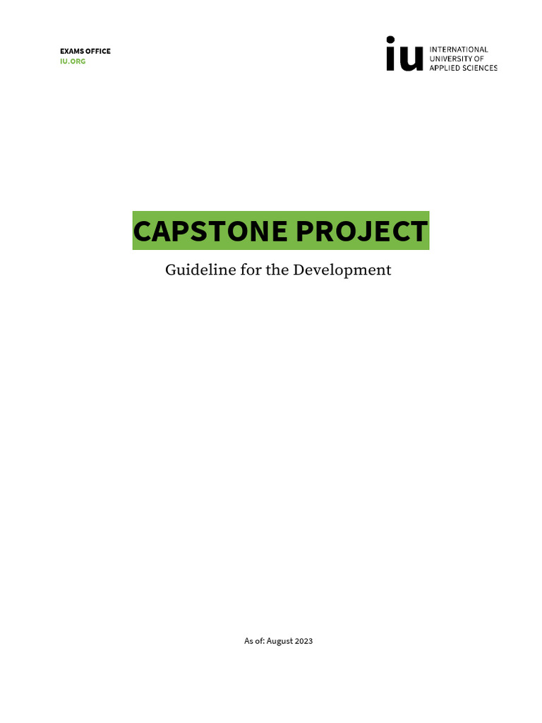 Guidelines Capstone Project | PDF | Data | Analysis