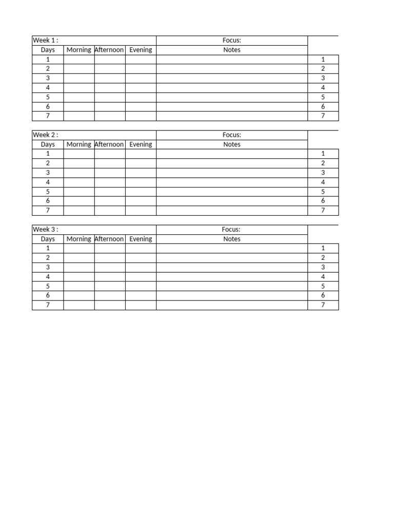 Weekly Assignment Tracker Template | PDF
