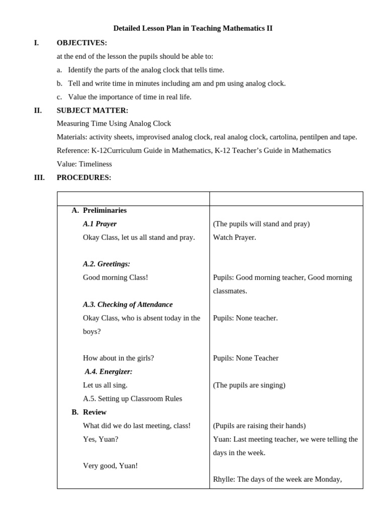 Teaching Time with Analog Clocks | PDF