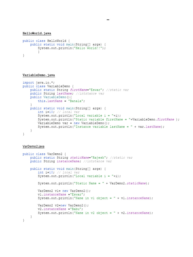 OOPS Unit - 1 Programs | PDF | Software Engineering | Computer Engineering