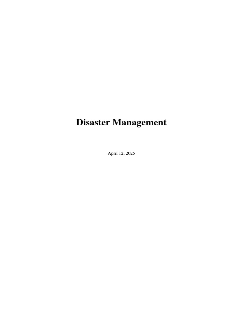 Disaster Management | PDF | Hazards | Flood