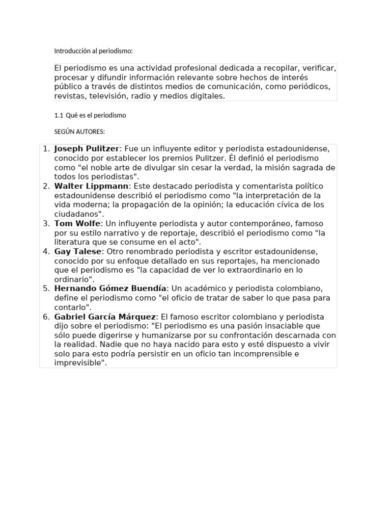 Clase Periodismo | PDF | Periodismo | Comunicación