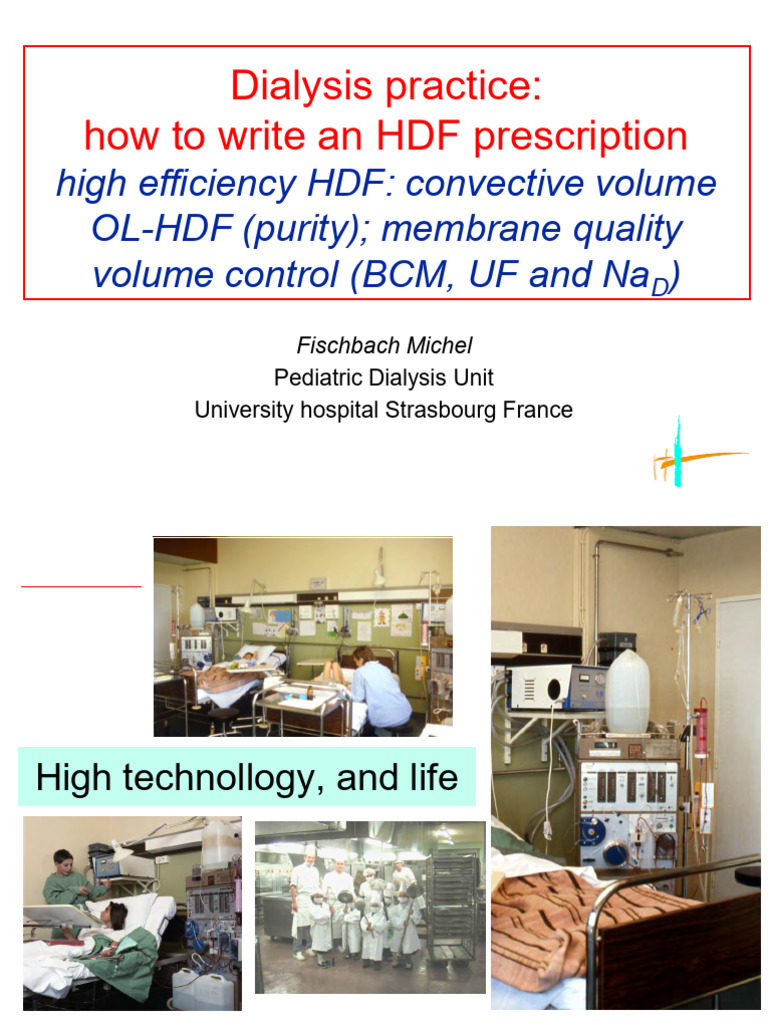 Dialysis Practice How To Write An HDF Prescription | PDF | Hemodialysis ...