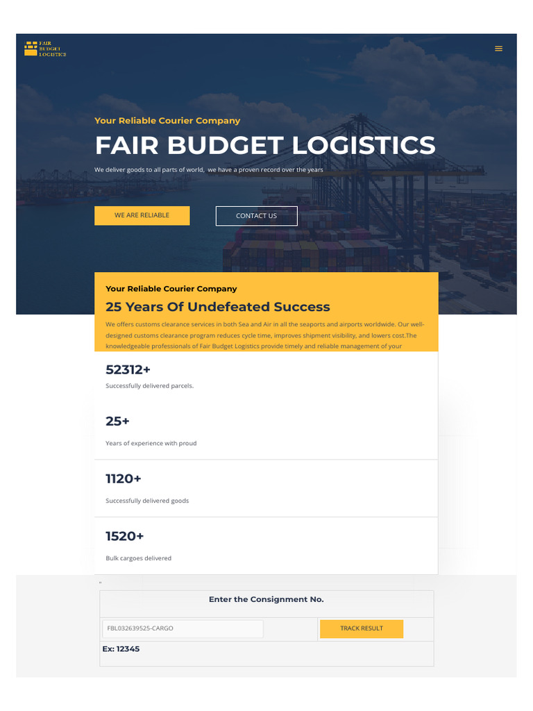 Fair Budget Logistics - Your No. 1 Logistics Comp | PDF | Cargo ...