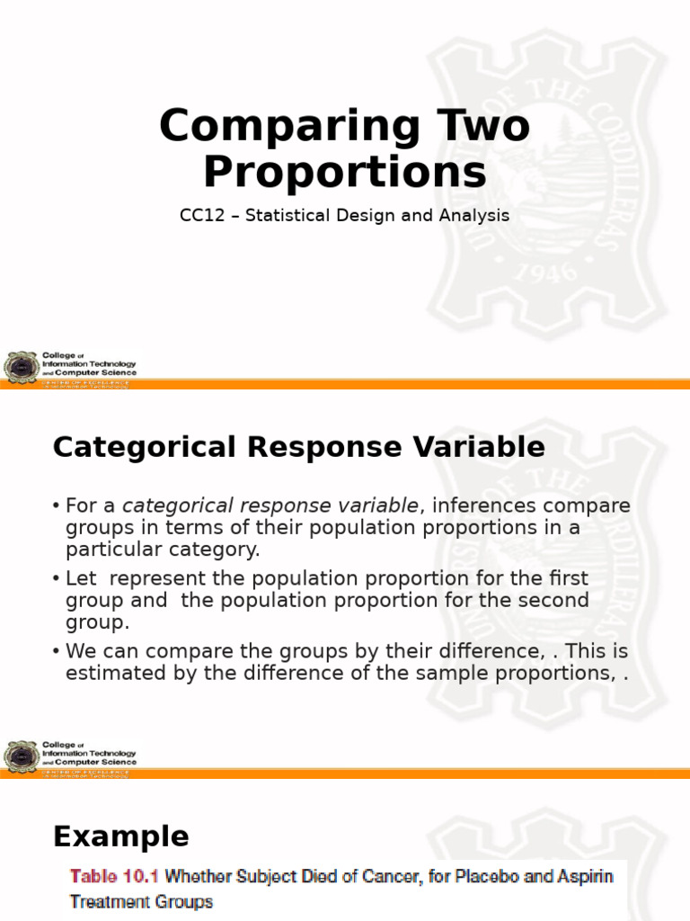 Unit 2.1 - Comparing Two Proportions (Students' Copy) | PDF | Scientific Method | Data Analysis
