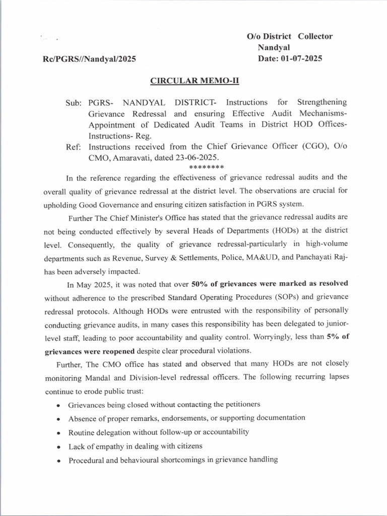 Circular Memo II | PDF