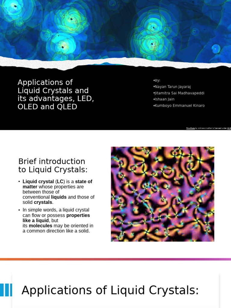 Applications of Liquid Crystals and Its Advantages,-1 | PDF | Oled ...