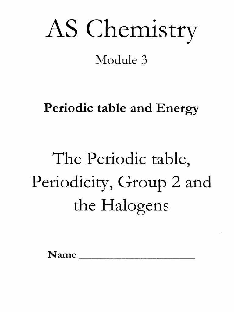 Periodic Table Questions | PDF
