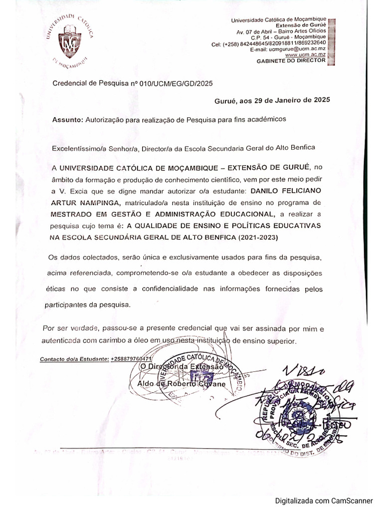 Credencial Dissert Danilo | PDF