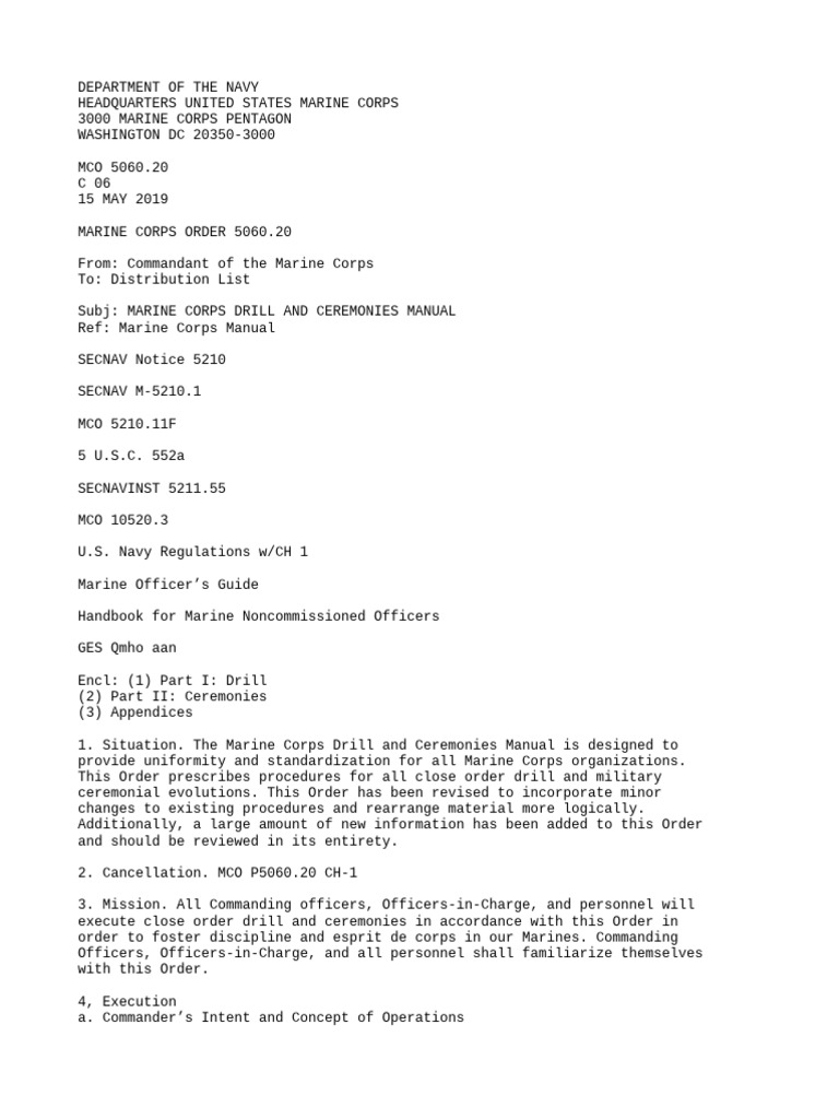 MCO 5060.20 Signed EDD | PDF | United States Marine Corps | Military ...