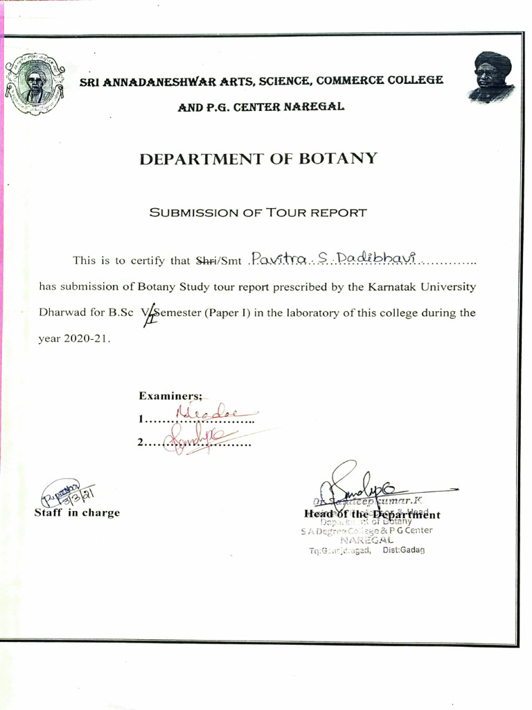 1.3.2 Botany Study Tour Report | PDF