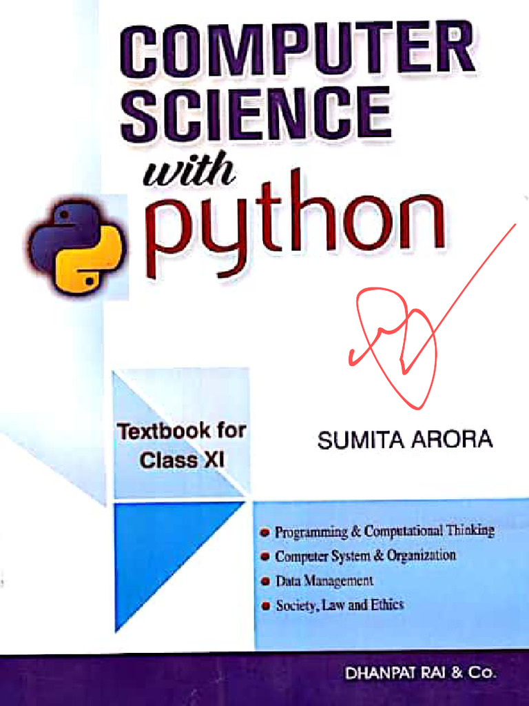 Sumita Arora Class Xi Computer Science With Python PDF | PDF