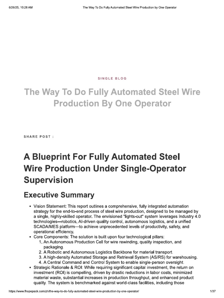 Automated Steel Wire Packing | PDF