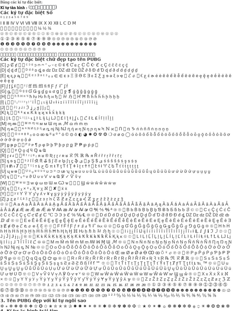 Special Characters | PDF