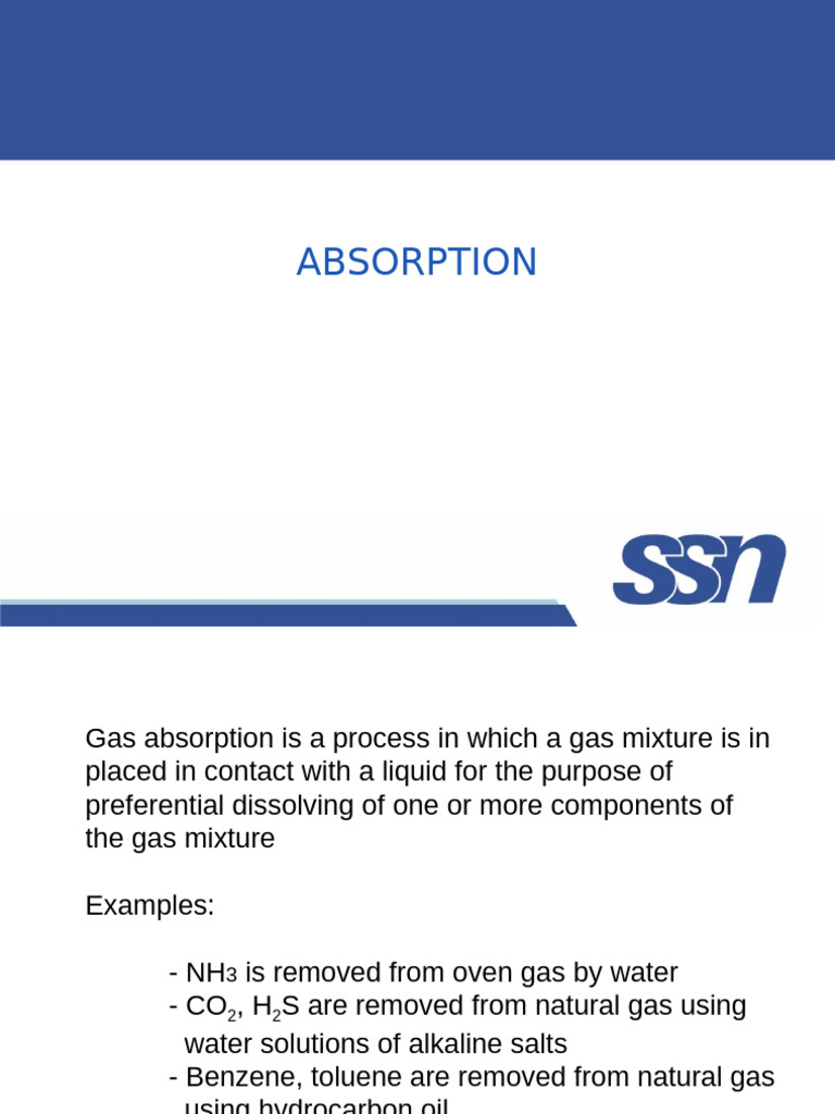 Gas Absorption Process Overview | PDF | Solubility | Gases