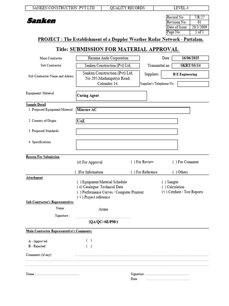 MS To Use Mixcure AC As Curing Agent | PDF | Concrete | Materials
