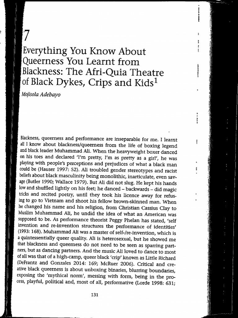 Black Queerness in Performance Art | PDF | African Diaspora