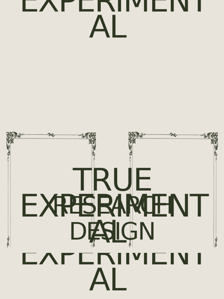True Experimental Research Design | PDF
