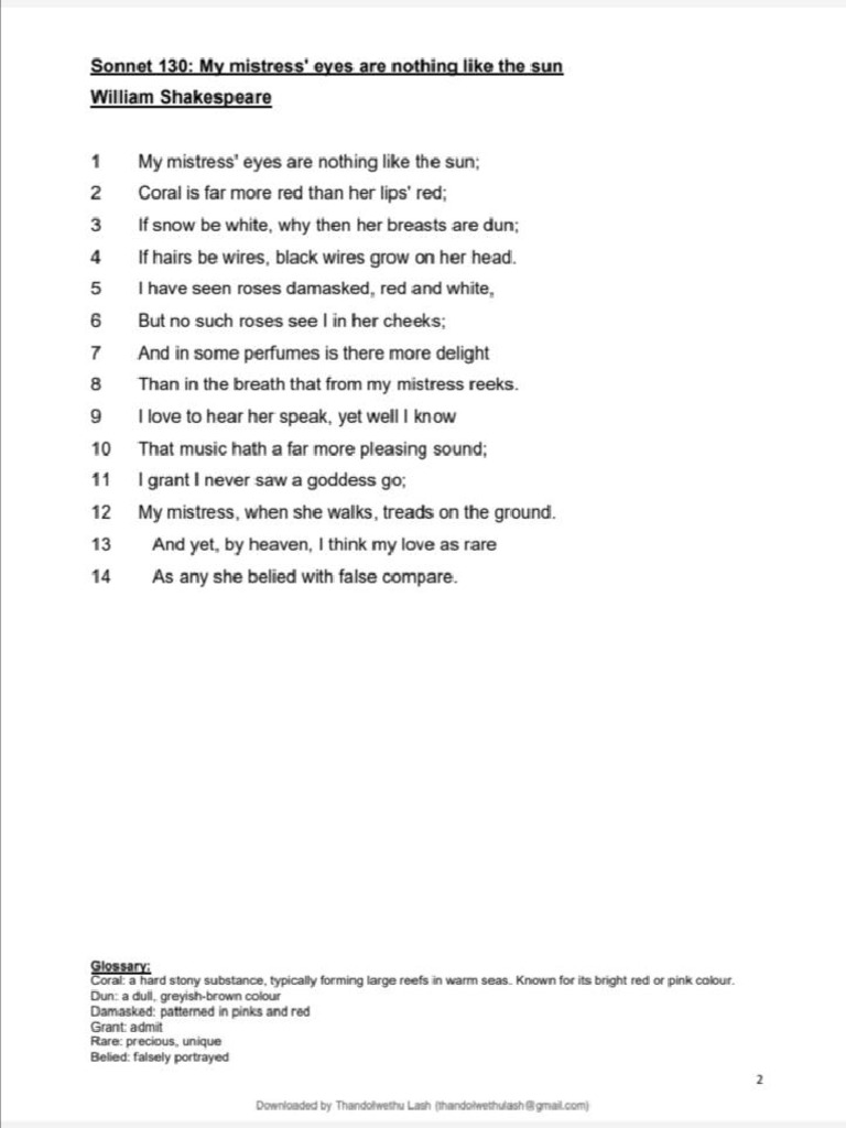 English HL Poems 1-8 | PDF