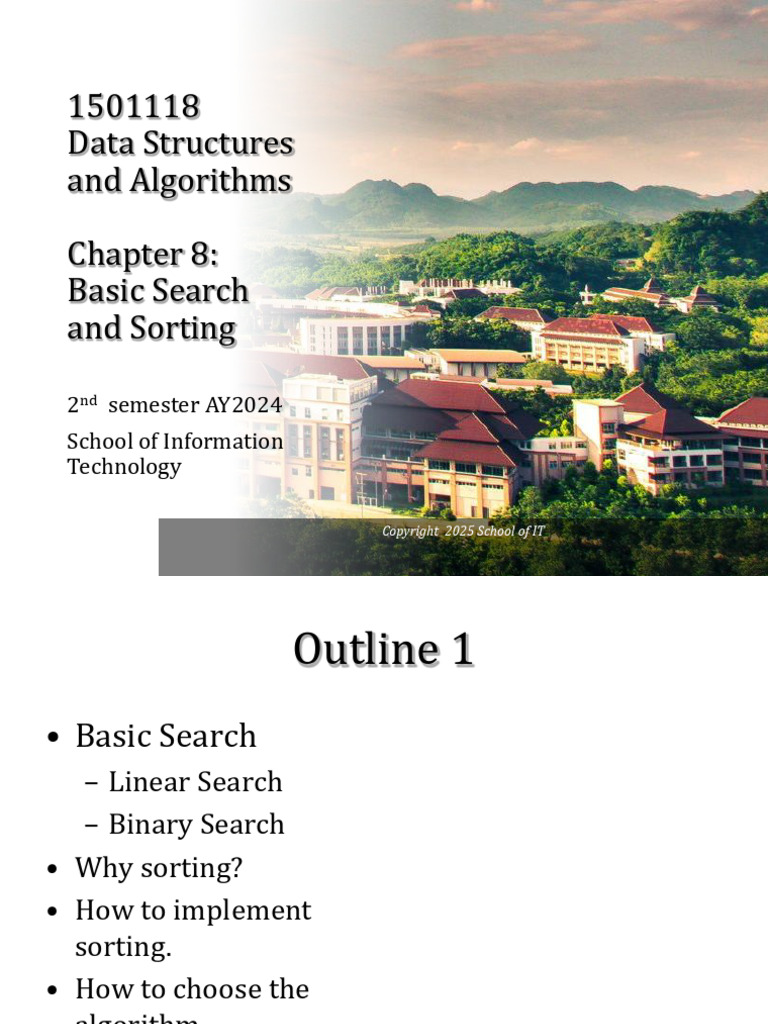 DSA Lec08 Search and Sort | PDF | Computer Programming | Theoretical Computer Science