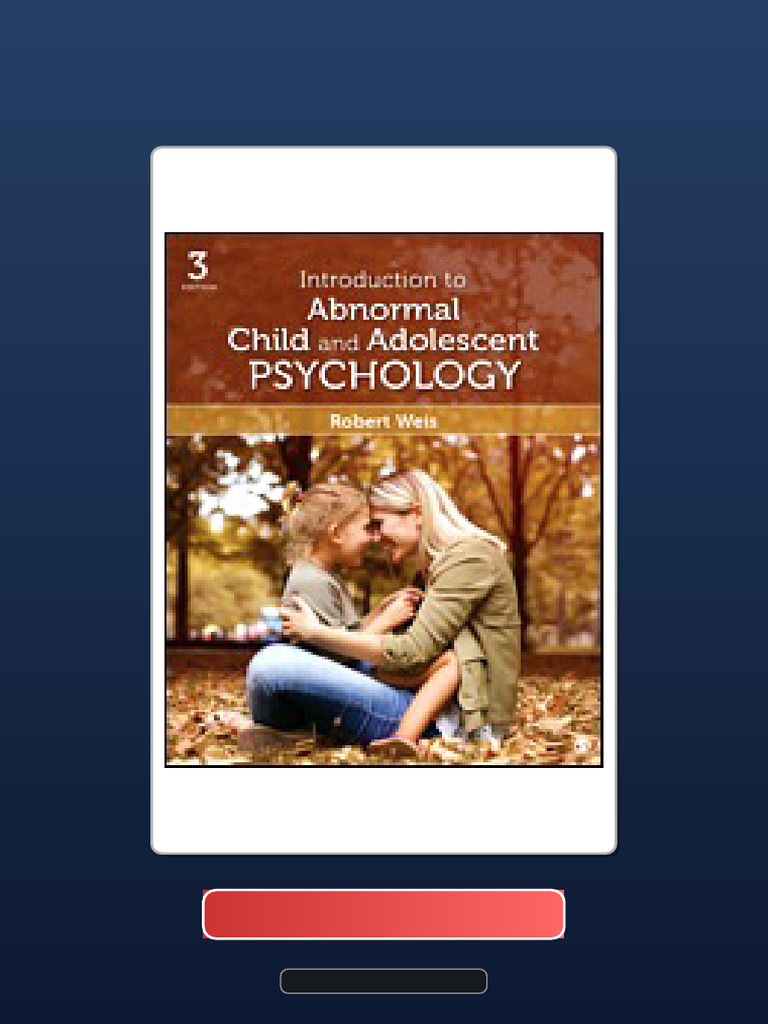 Introduction To Abnormal Child and Adolescent Psychology 3rd Edition ...
