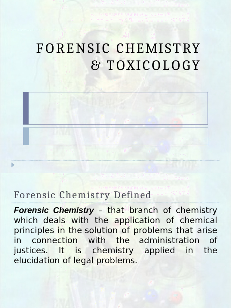 Forensic Chemistry and Toxicology | PDF | Semen | Ink