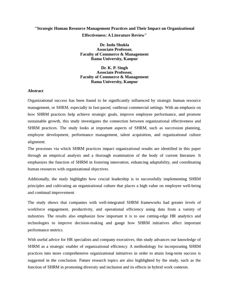 Research Paper Indu 2023 | PDF | Human Resource Management | Human ...
