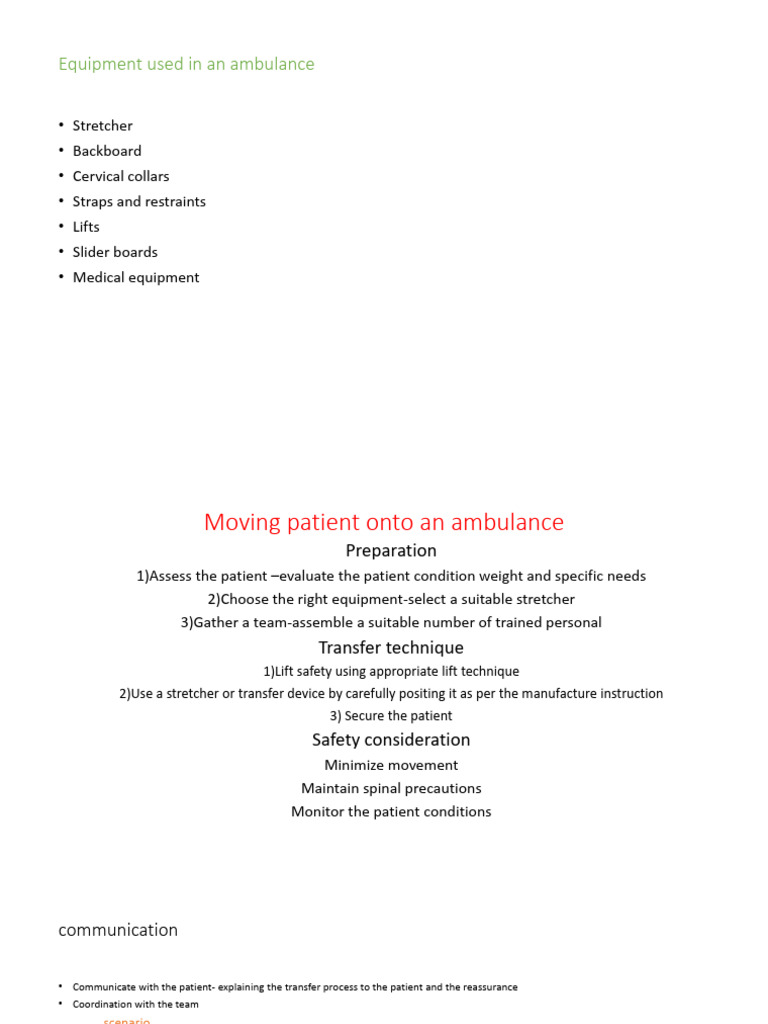 Moving Patient Onto An Ambulance | PDF