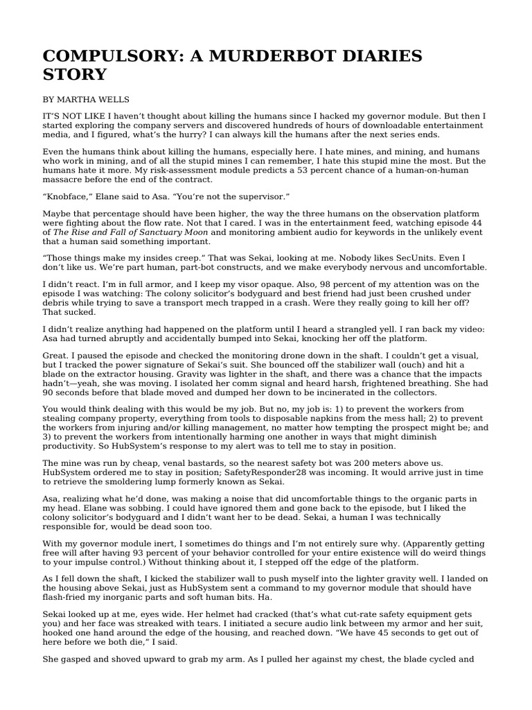 Wells Martha - The Murderbot Diaries 0.5 - Compulsory | PDF