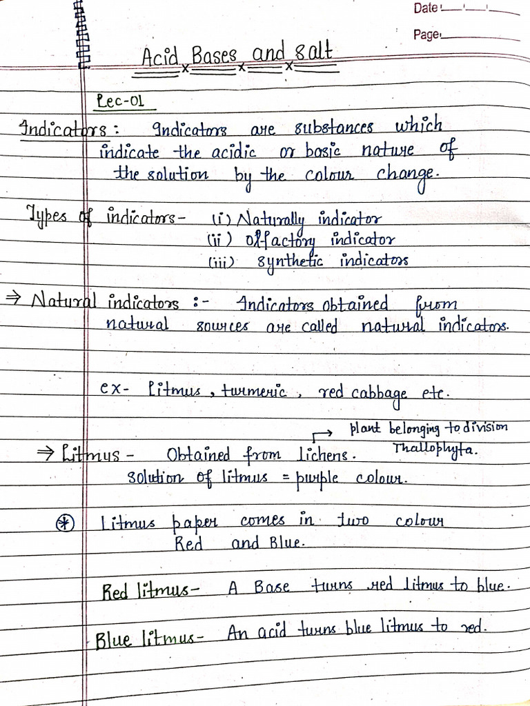 Acid Base & Salt English | PDF