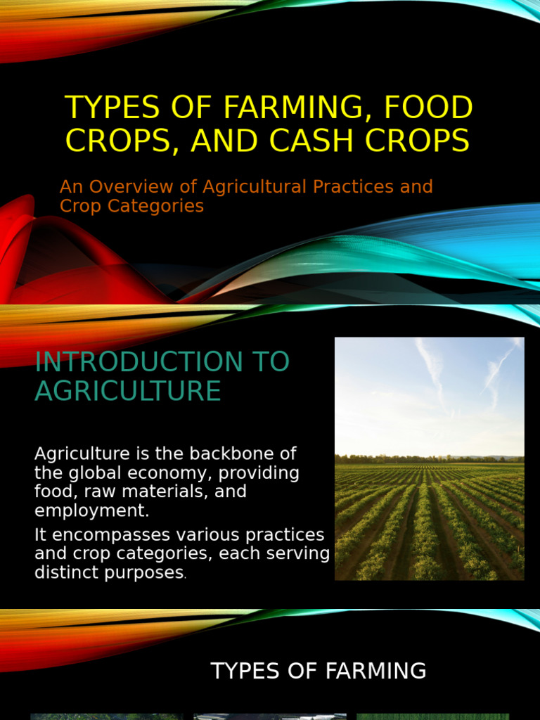 Types of Farming, Food Crops, and - PPTX ALOK and ARYAN | PDF