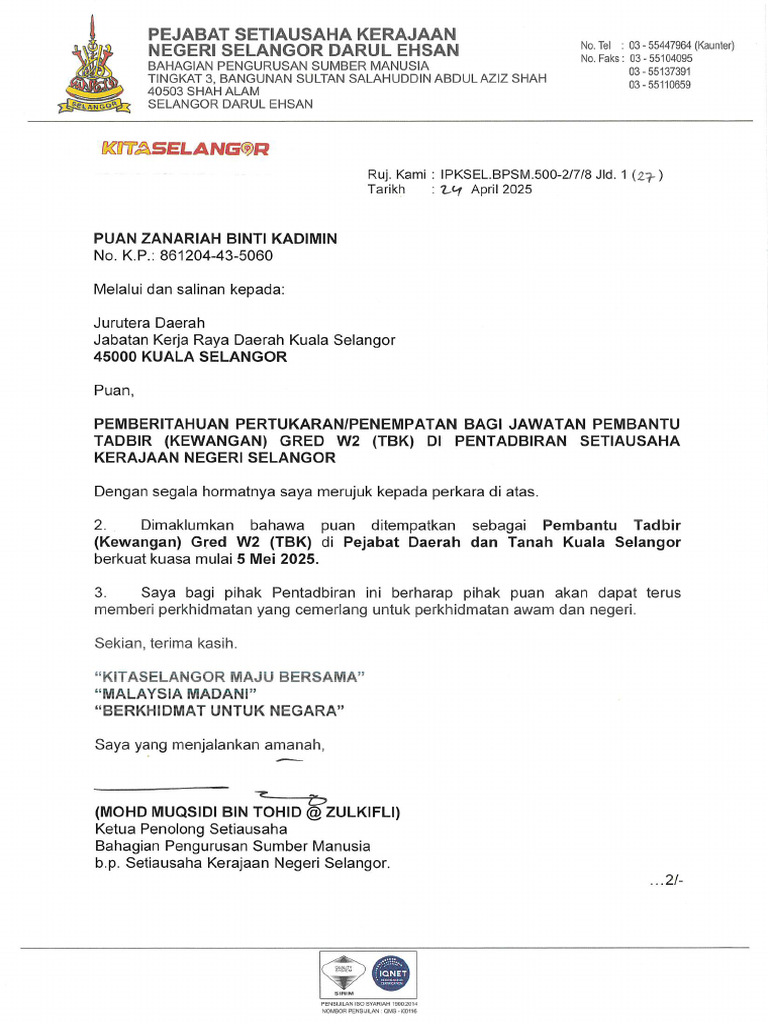 Zanariah Binti Kadimin | PDF