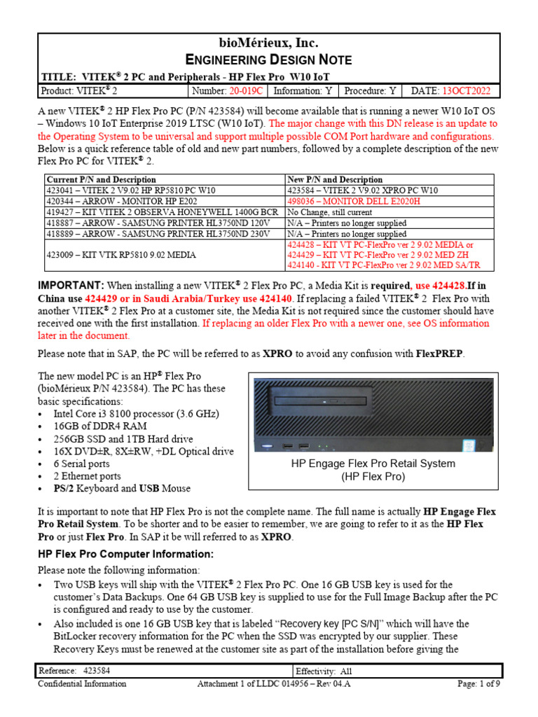 VITEK® 2 HP Flex Pro PC Overview | PDF | Windows 10 | Booting