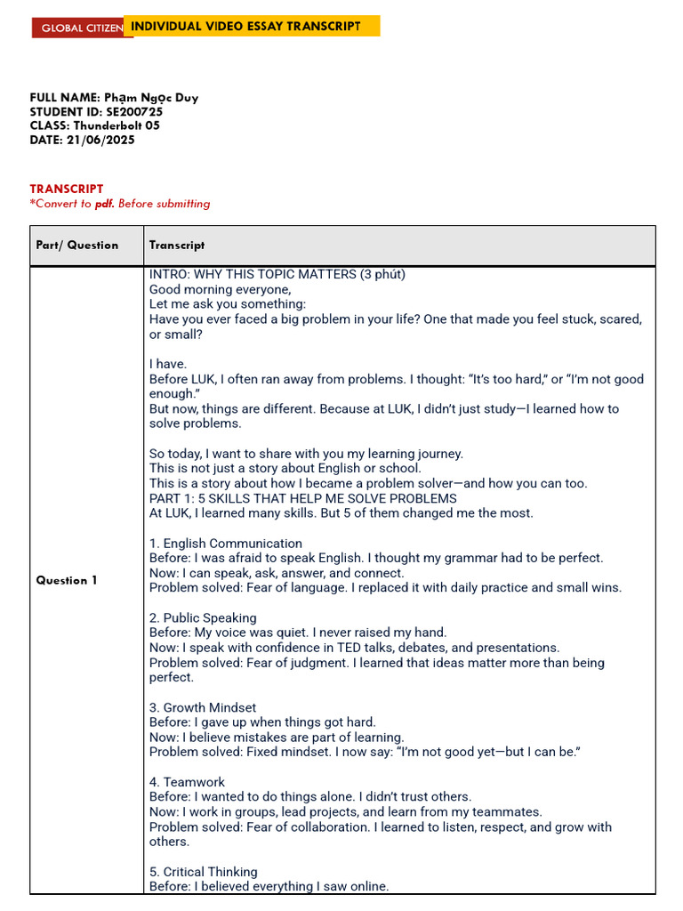 06- Thunderbolt 5 - Phạm Ngọc Duy - SE200725 - Ngày Nộp Bài (2025.06.21) - Check 2 Transcript ...