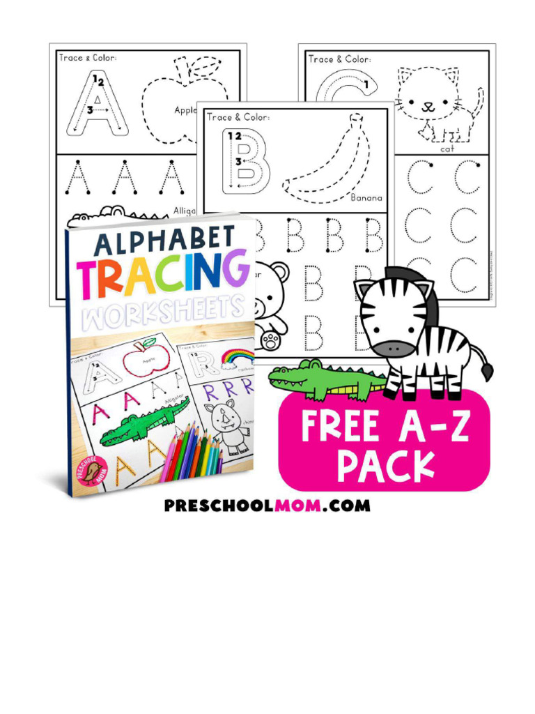 Alphabet Tracing Worksheets Pack C | PDF