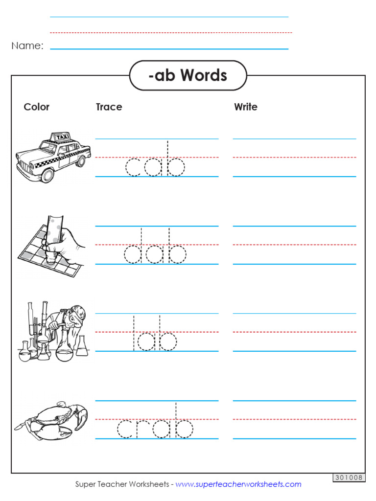 Ab Words Color Trace Write - CABBY | PDF